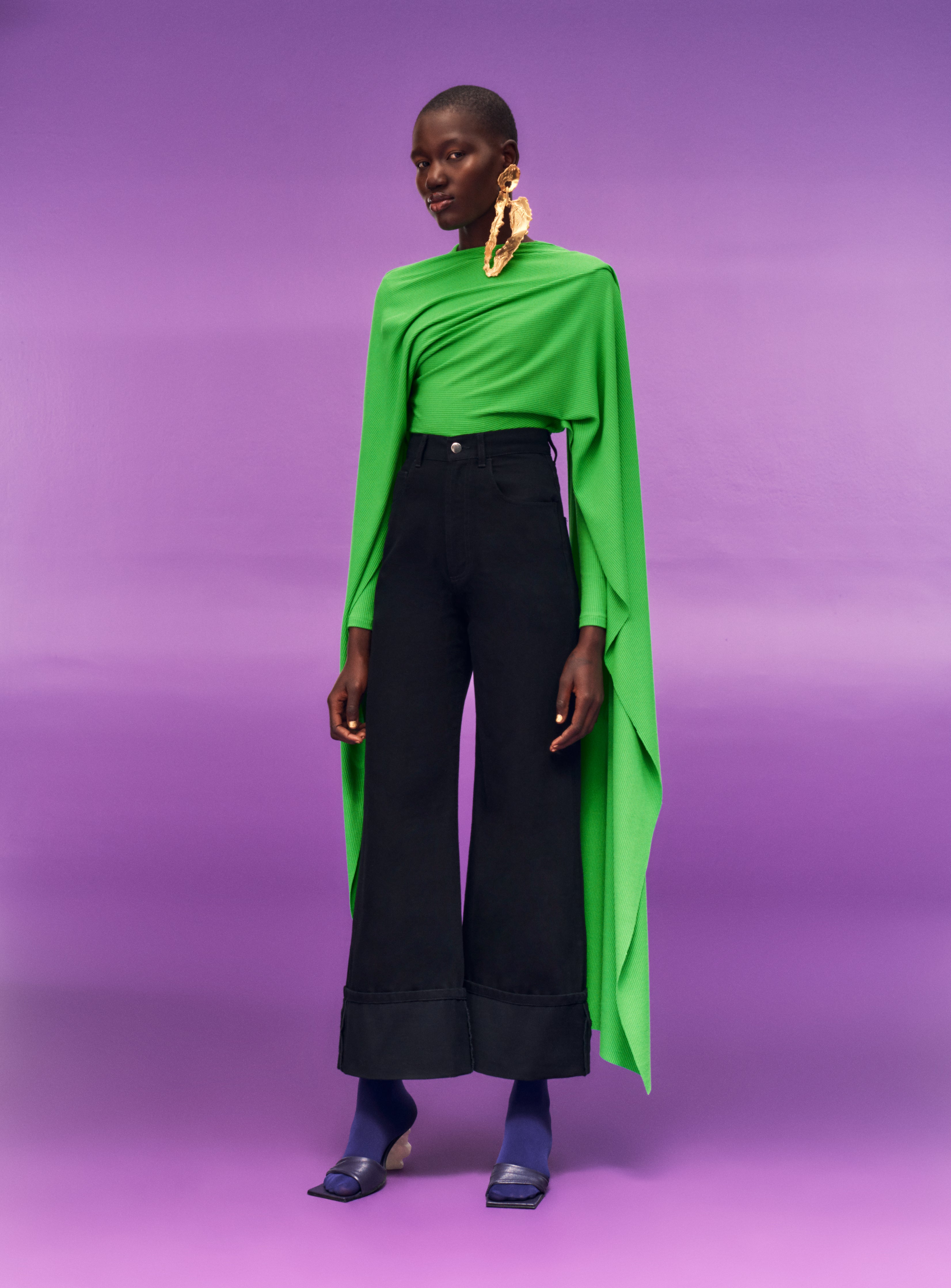 The Karli Bodysuit in Bright Green – Solace London US